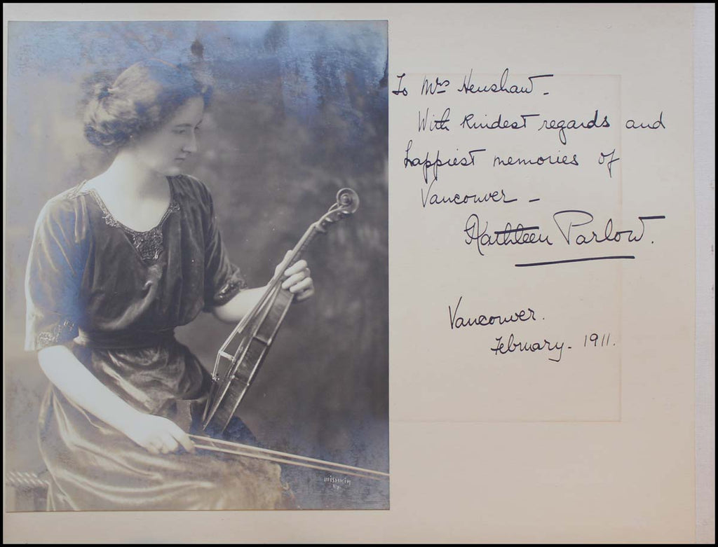 Parlow, Kathleen. (1890 - 1963) Signed Mishkin Photograph ...
