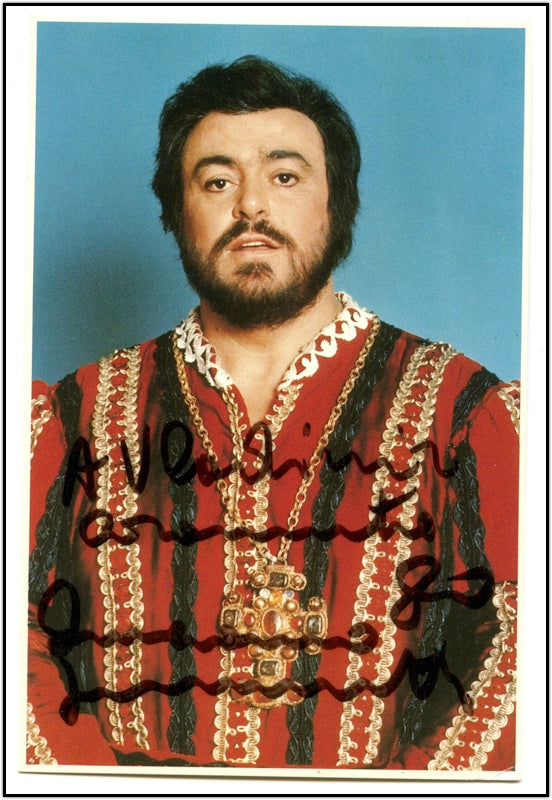 Pavarotti, Luciano. (1935-2007) Signed Photo, in "Rigoletto ...