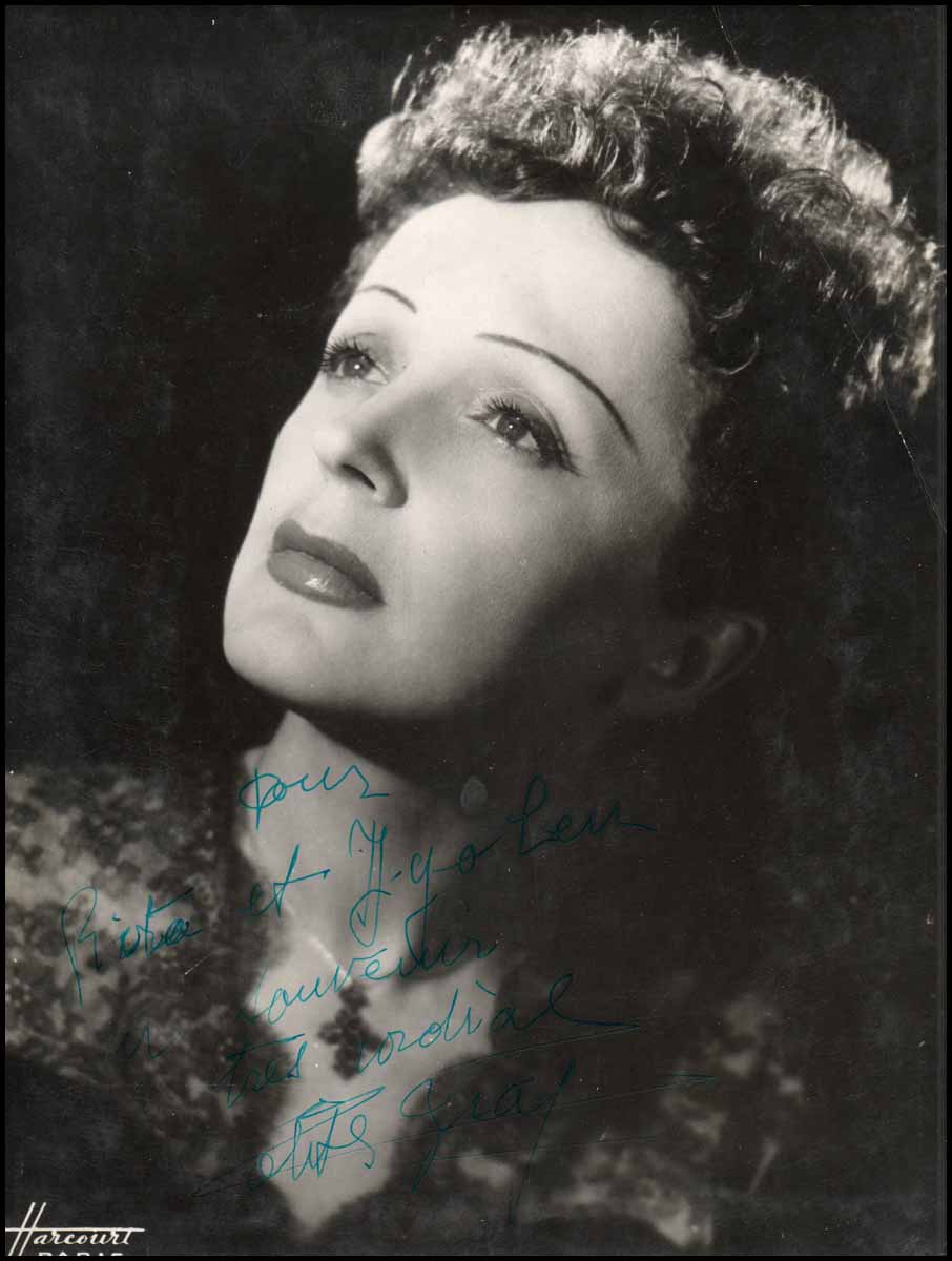 [Jazz & Song] Piaf, Edith. (1915–1963) Beautiful Signed Photograph of ...
