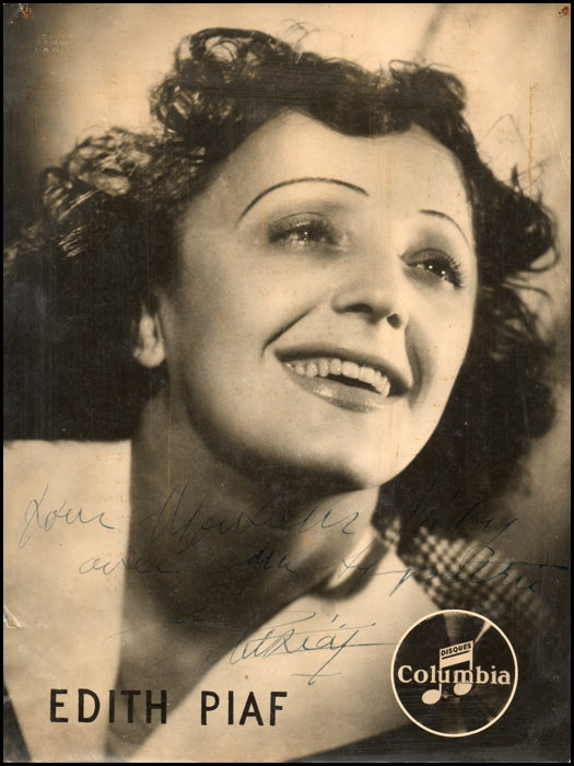Piaf, Edith. (1915–1963) Beautiful Signed Photograph of "The Sparrow ...