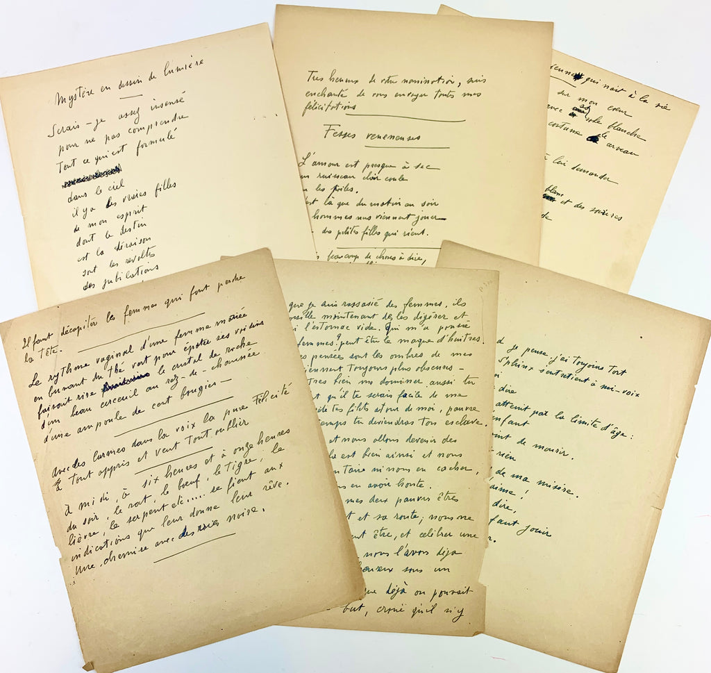 Picabia, Francis. (1879 - 1953) Group of Autograph Poems – Schubertiade ...
