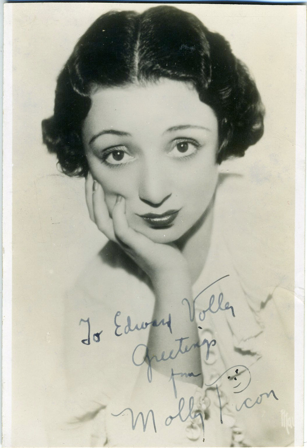 Picon, Molly. (1898 - 1992) Signed Photograph Postcard – Schubertiade ...