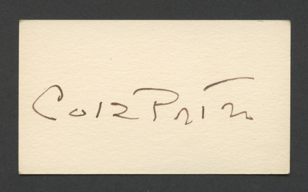 Porter, Cole. (1891–1964) Autograph Signature – Schubertiade Music and Arts