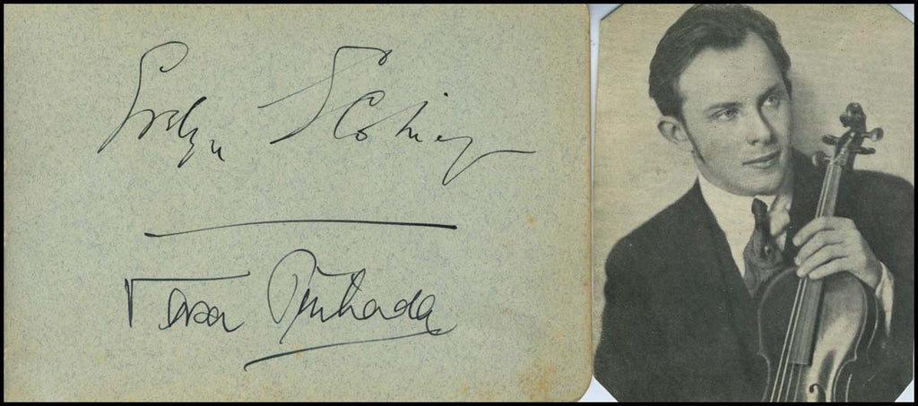 Prihoda, Vasa. (1900-1960) Autograph Signature – Schubertiade Music and ...