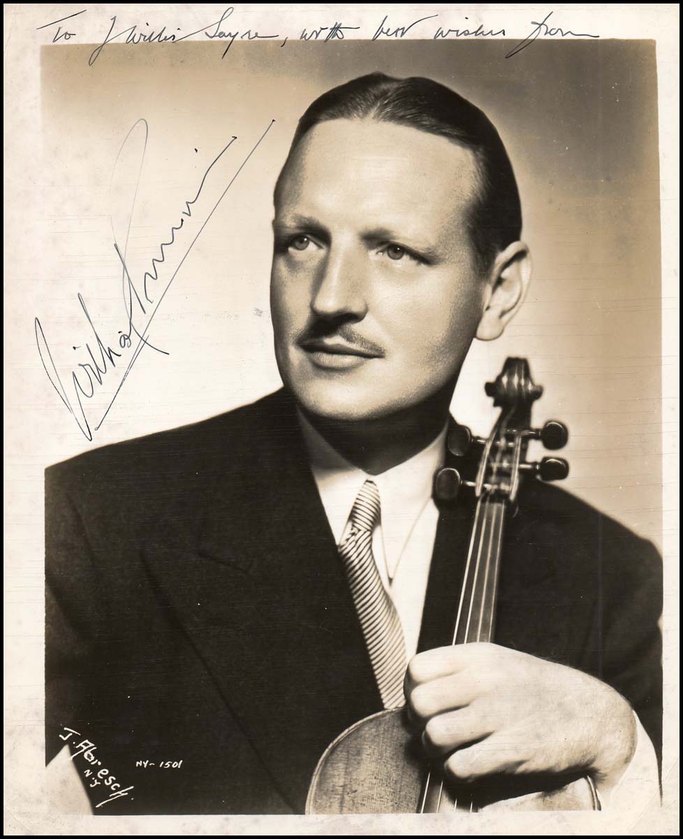 Primrose, William. (1904-1982) Signed Photograph – Schubertiade Music ...