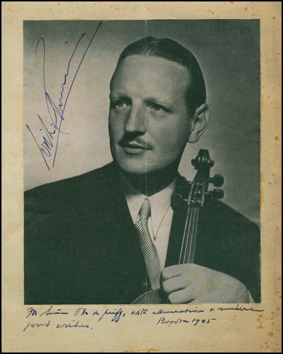 Primrose, William. (1904-1982) Signed Photograph – Schubertiade Music ...