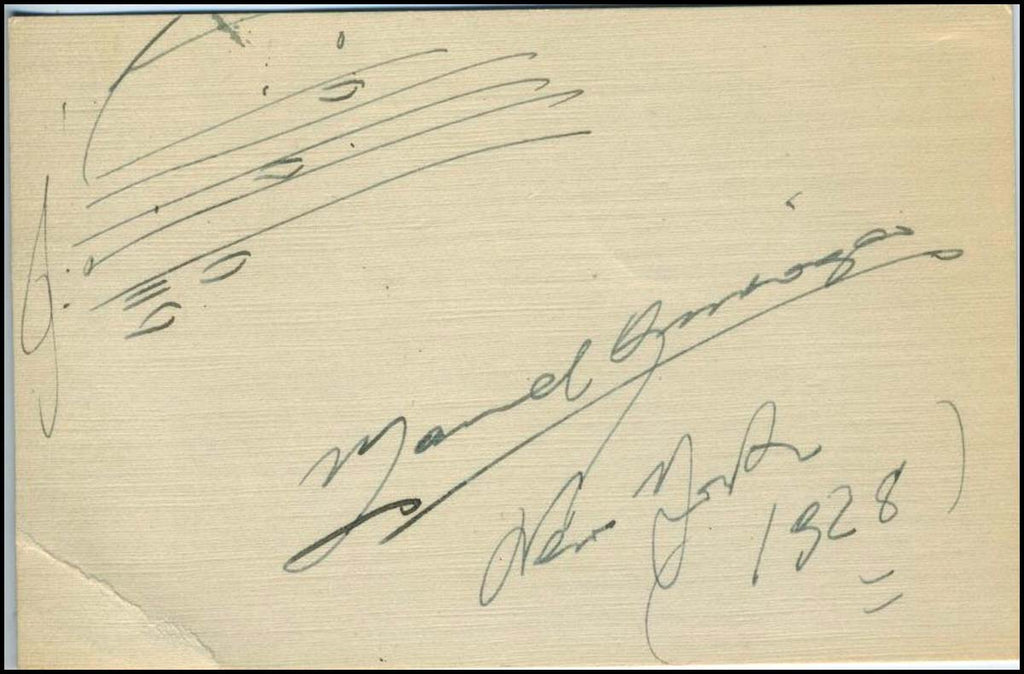 Quiroga, Manuel. (1892 - 1961) Autograph Musical Quotation ...