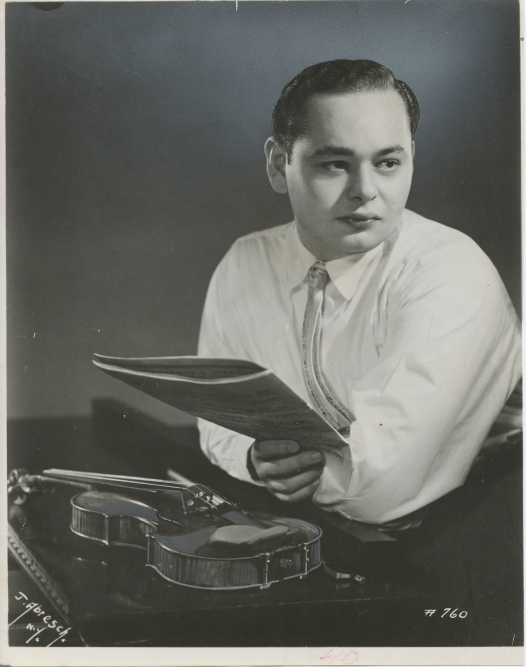 Rabin, Michael. (1936–1972) 1956 Portrait Photograph – Schubertiade ...