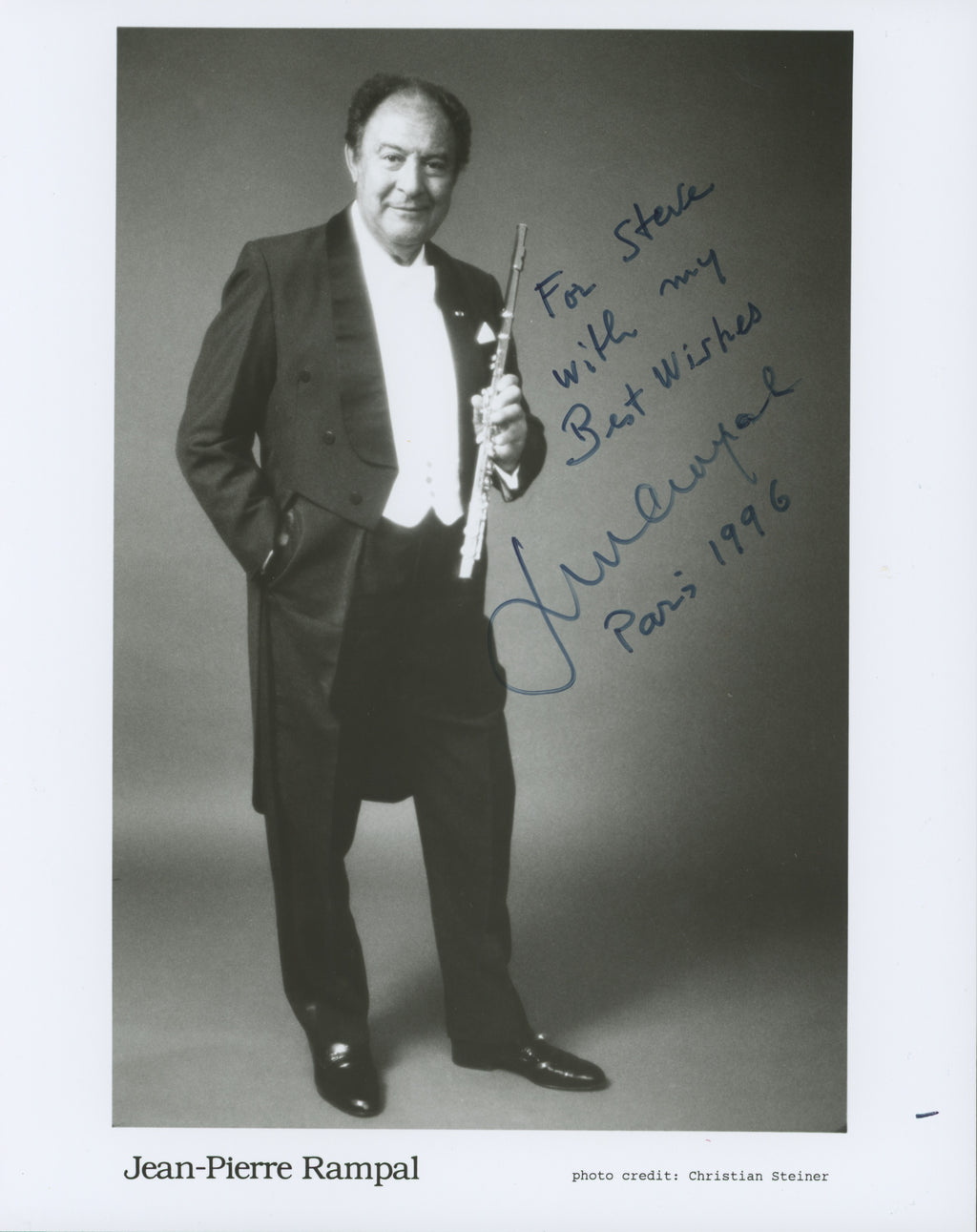 Rampal, Jean-Pierre. (1922–2000) Signed Photograph – Schubertiade Music ...