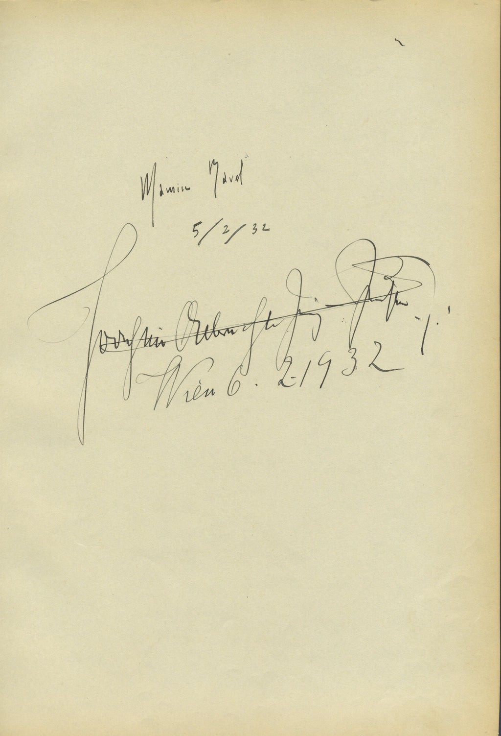 Ravel, Maurice. (1875–1937) Autograph Signature – Schubertiade Music ...