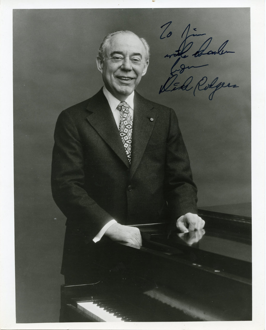 Rodgers, Richard. (1902-1979) Signed Photograph to the host of Cinema ...