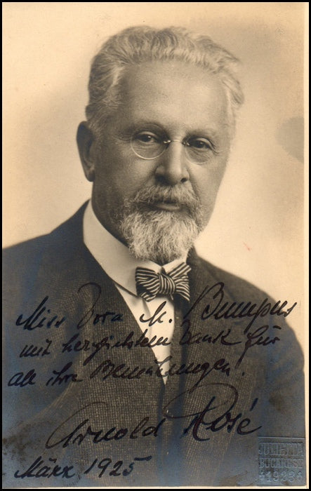 Rosé, Arnold (1863 - 1946) Signed Photograph – Schubertiade Music and Arts