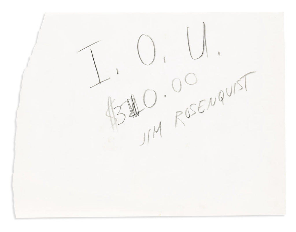 Rosenquist, James. (1933-2017) [Indiana, Robert. (1928-2018)] Signed I ...