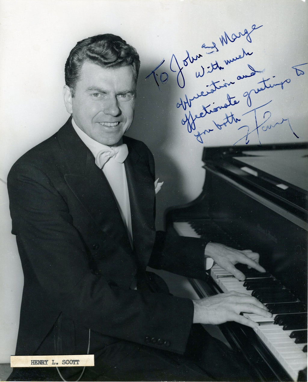 Scott, Henry L. Signed Photograph – Schubertiade Music and Arts