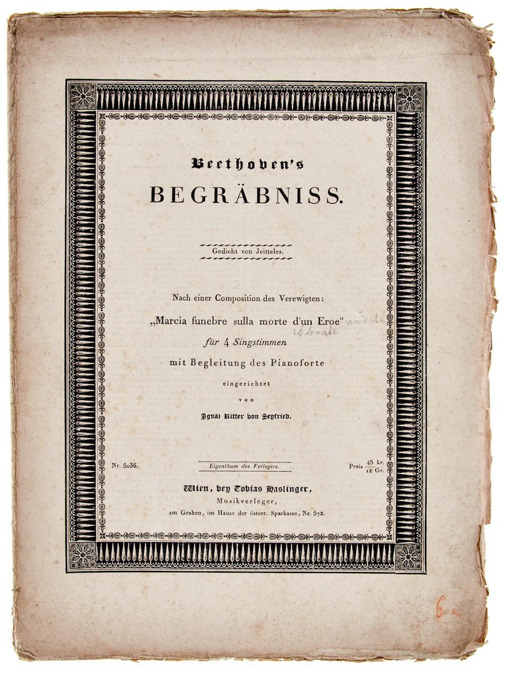 [Beethoven, Ludwig van. (1770–1827)] Seyfried, Ignaz von. (1776–1841 ...