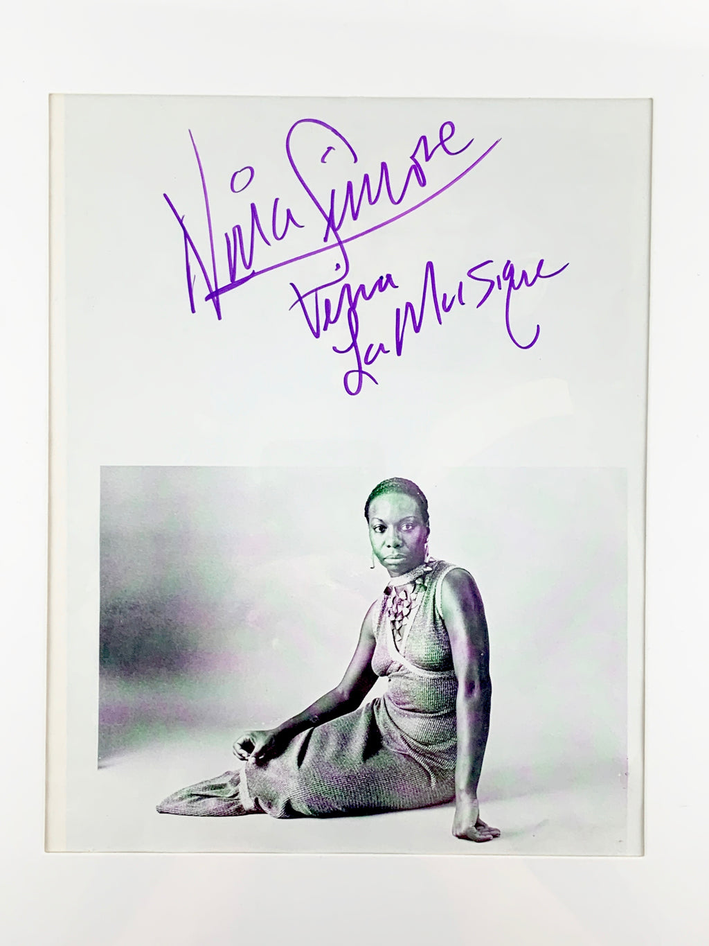 Simone, Nina. (1933–2003) "Viva La Musique" Signed Photograph ...