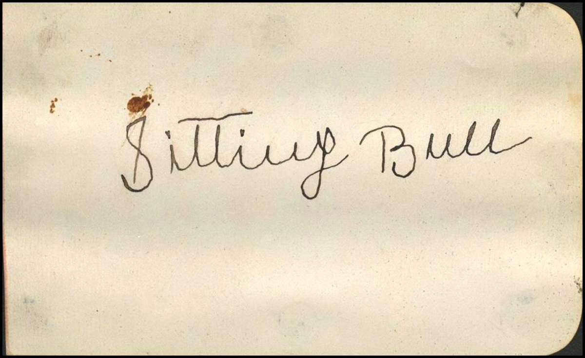 [History] Sitting Bull (1834 - 1890) Autograph Signature – Schubertiade ...