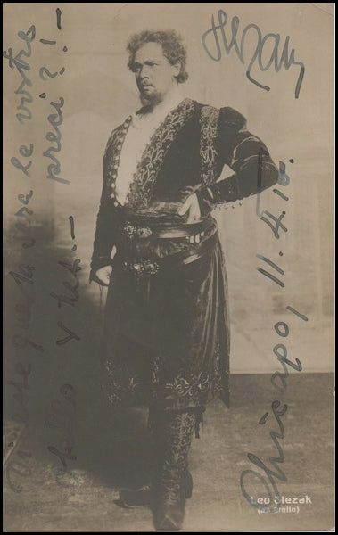 [Otello] Slezak, Leo. (1873-1946) Signed Costume Photograph, "Otello ...