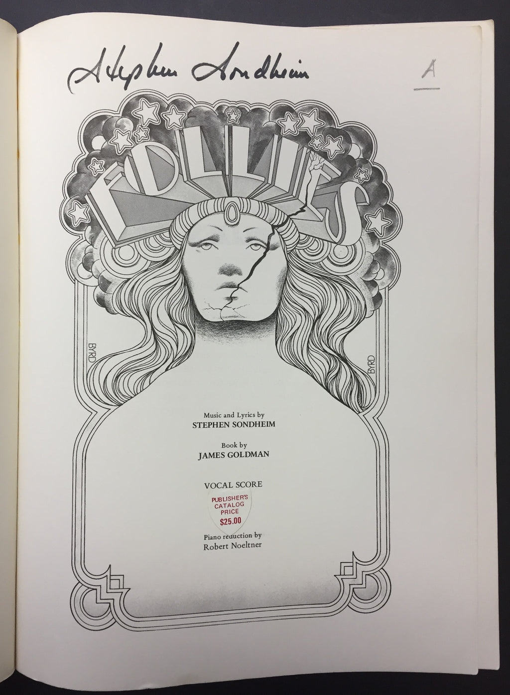 Sondheim, Stephen. (1930–2021) "Follies" - SIGNED VOCAL SCORE ...