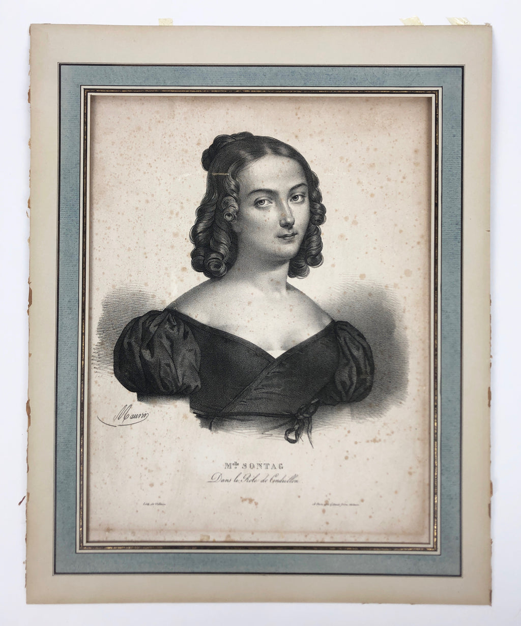 Sontag, Henriette. (1806–1854) Lithograph Portrait as Cendrillon ...