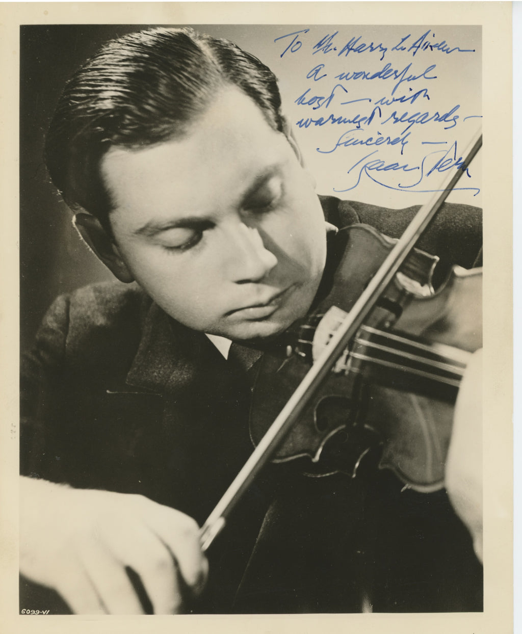 Stern, Isaac. (1920-2001) Early Signed Photograph – Schubertiade Music ...