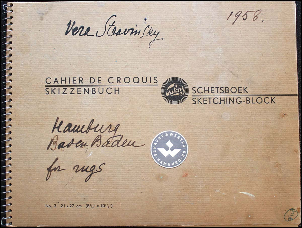 Stravinsky, Vera. (1888–1982) 1958 Sketchbook containing Original Pain ...