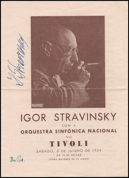 Stravinsky, Igor. (1882–1971) Signed Photograph – Schubertiade Music ...