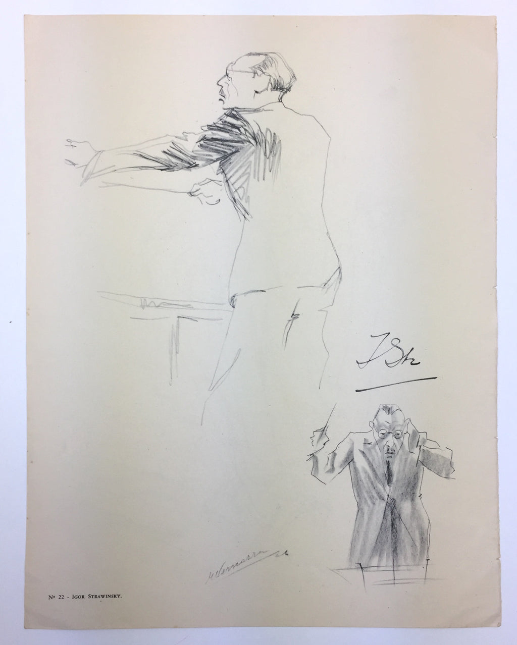 Stravinsky, Igor. (1882–1971) Portrait Print – Schubertiade Music and Arts