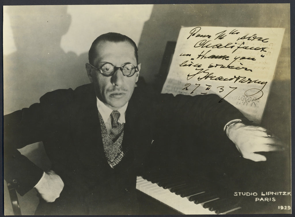 Stravinsky, Igor. (1882–1971) Signed Photograph – Schubertiade Music ...