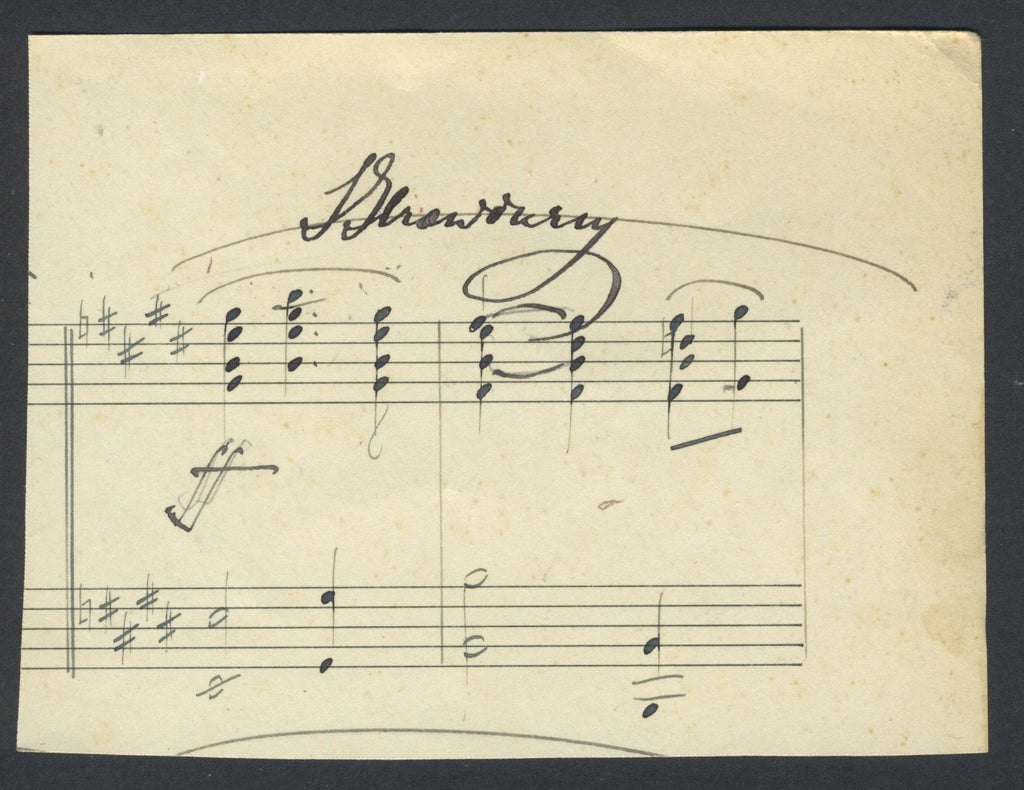 Stravinsky, Igor. (1882–1971) Autograph Signature on a Musical Fragmen ...