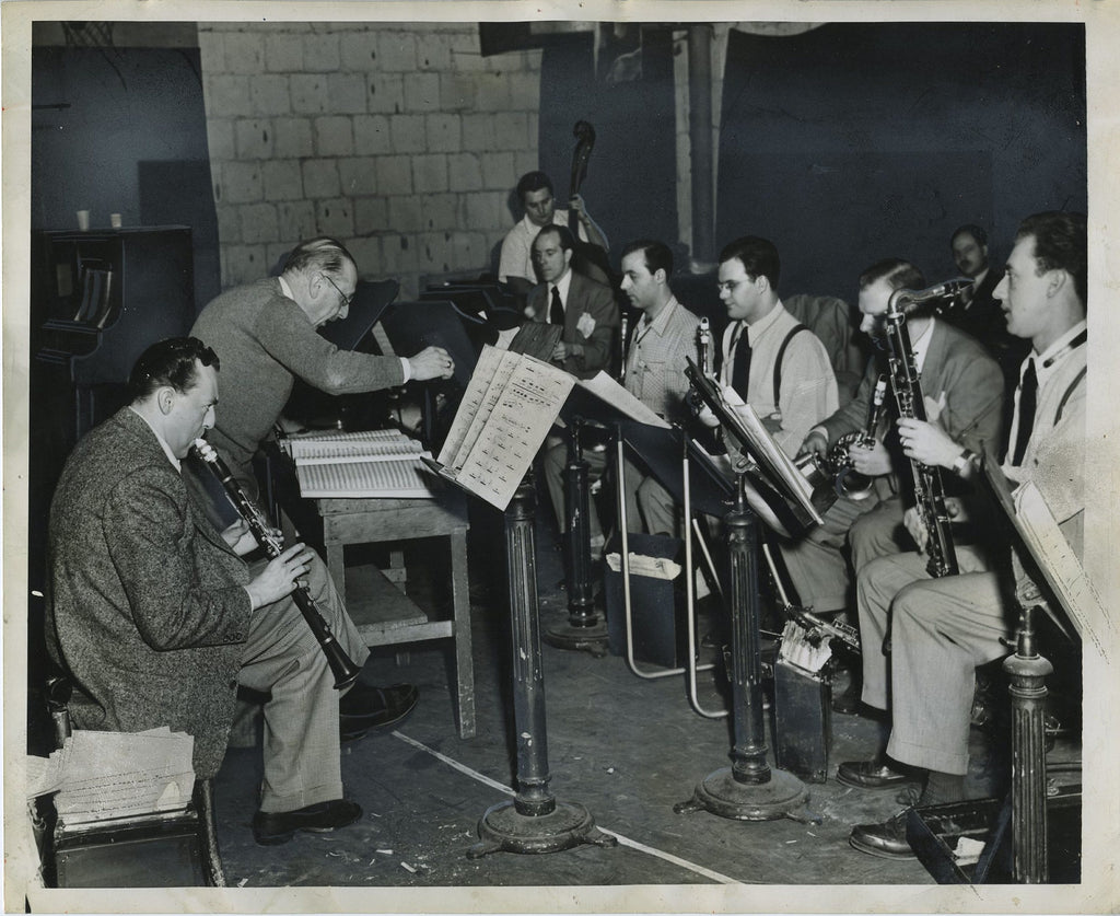 Stravinsky, Igor. (1882–1971) 1946 Photograph Conducting Woody Herman ...