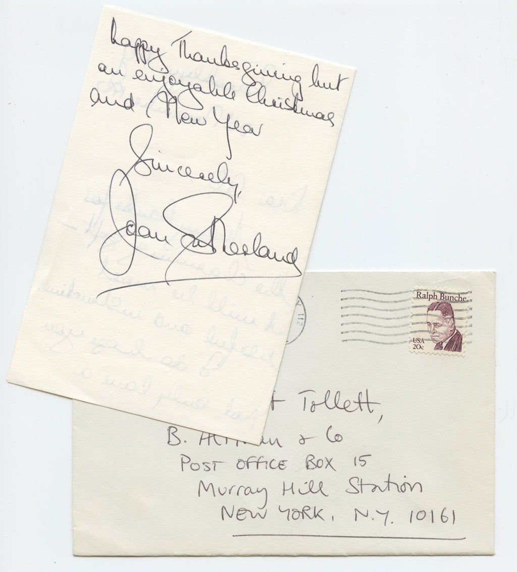 Sutherland, Joan. (1926–2010) Signed Holiday Card with Autograph Note ...