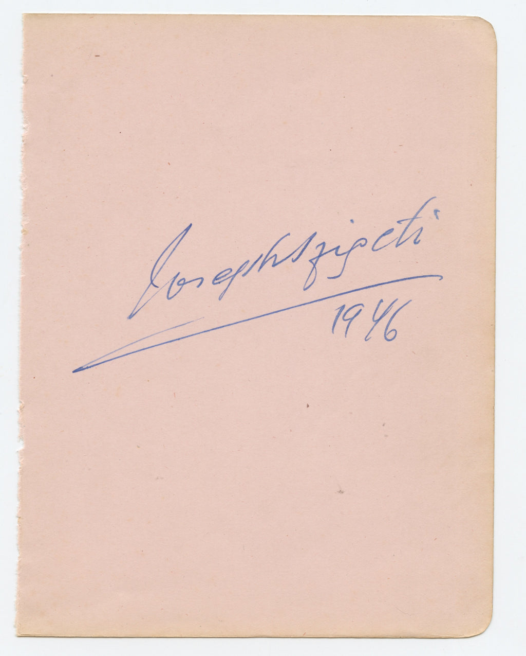 Szigeti, Joseph. (1892–1973) Autograph Signature – Schubertiade Music ...