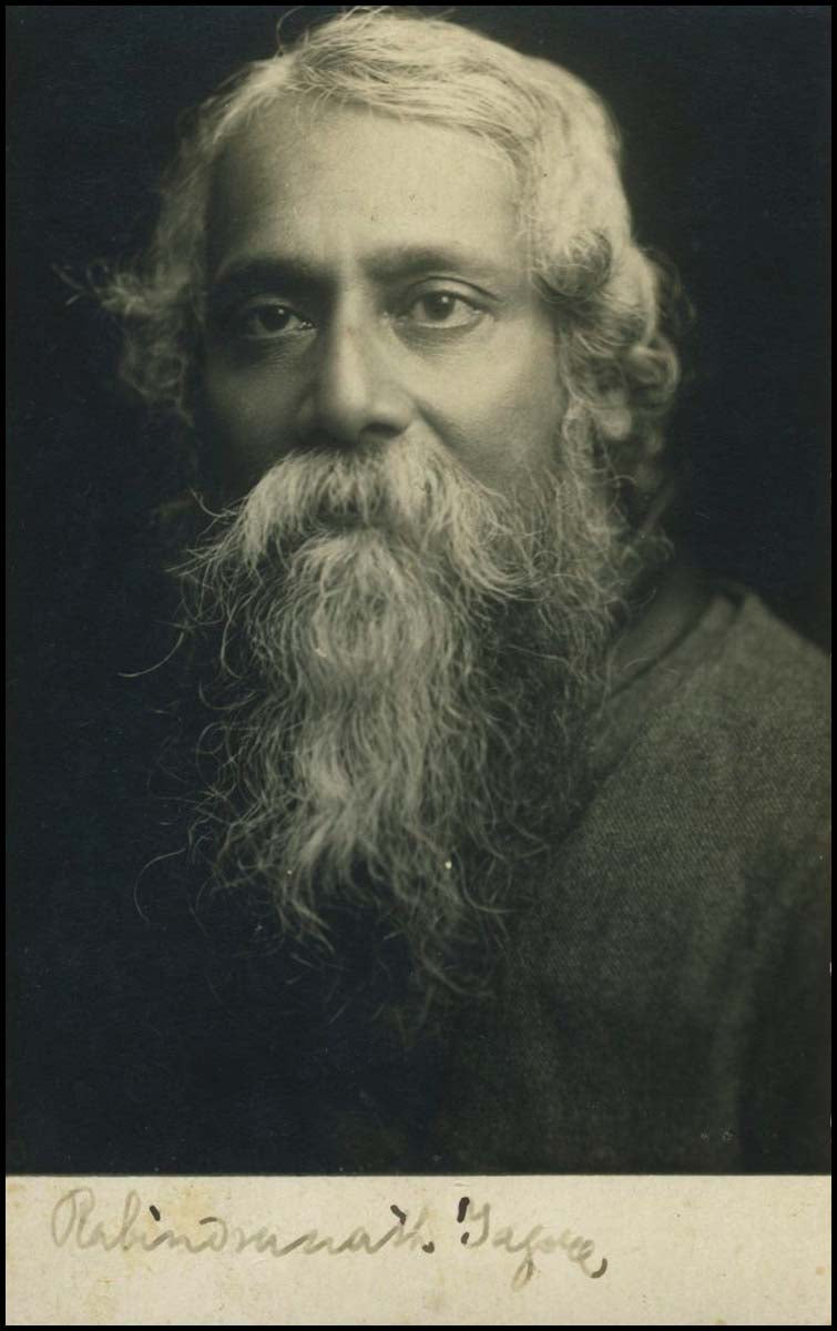 [Literature & Art] Tagore, Rabindranath. (1861 - 1941) Signed Curtis S ...