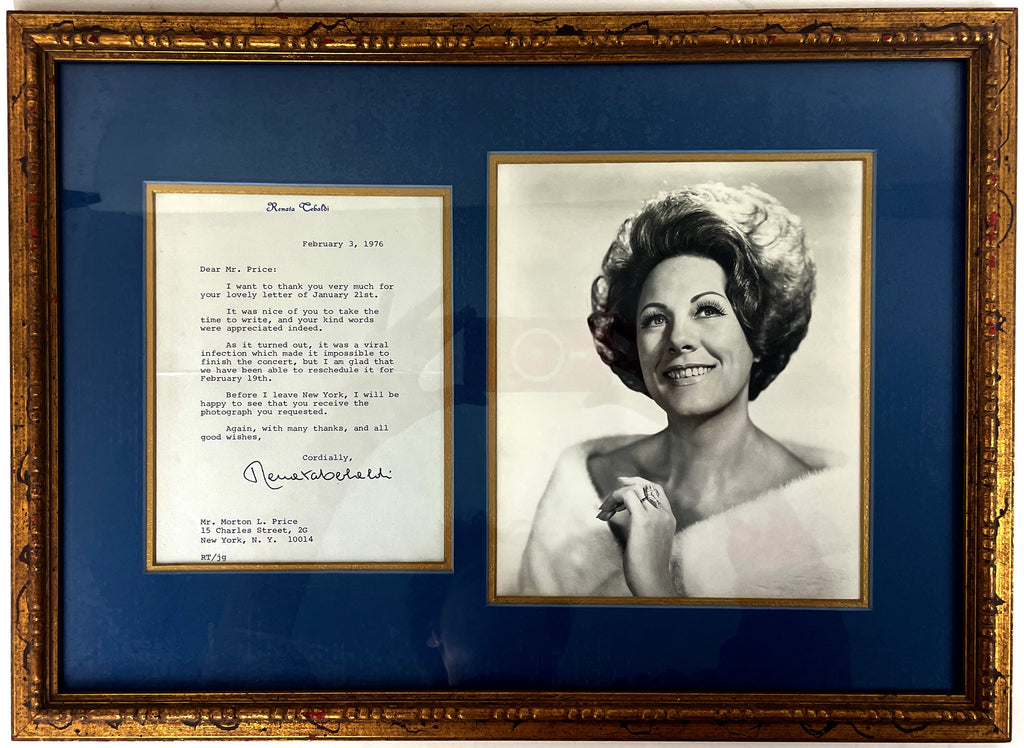Tebaldi, Renata. (1922–2004) Typed letter signed – Schubertiade Music ...