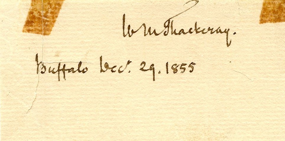 Thackeray, William Makepeace. (1811 - 1863) Autograph Signature from h ...