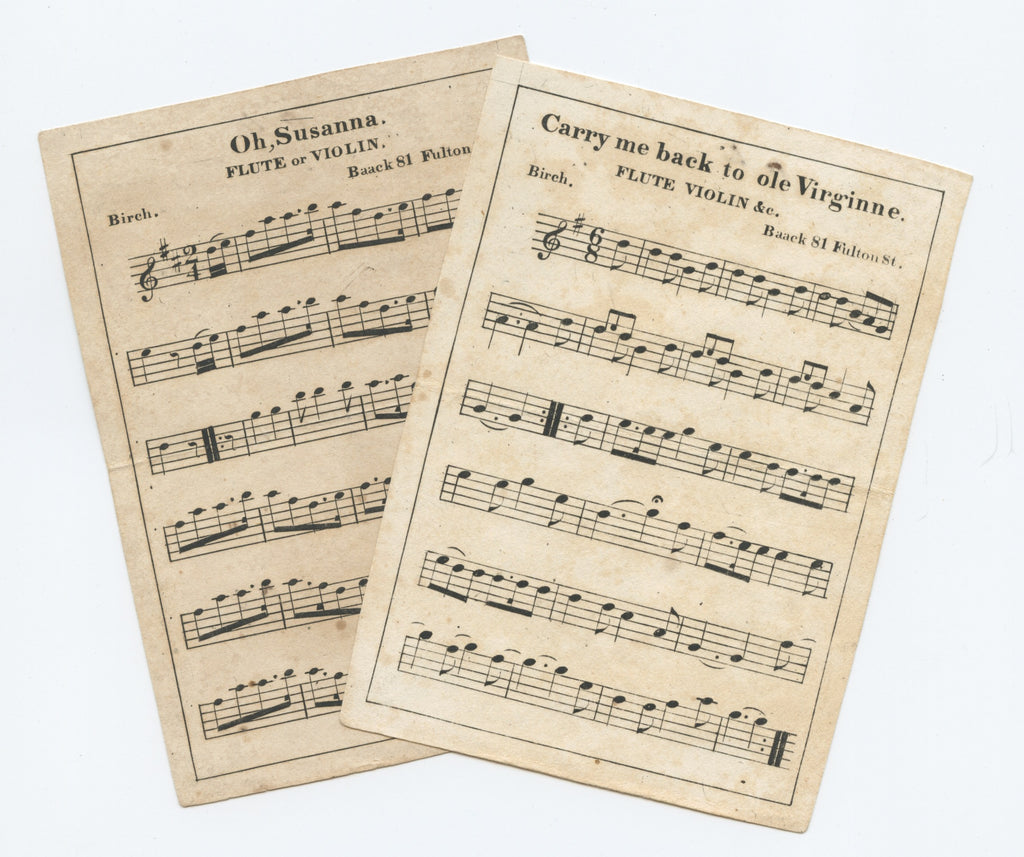 [Music Hall] Foster, Stephen. (1826–1864) Two 1840's Song Sheets ...