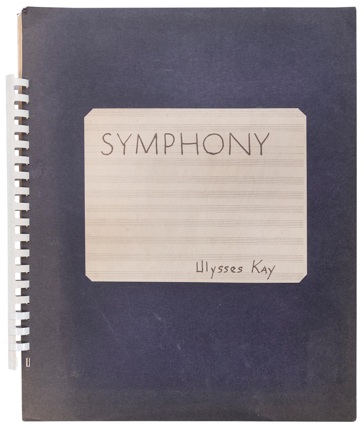Kay, Ulysses. (1917–1995) Symphony No. 1 Score - Presentation Copy to ...