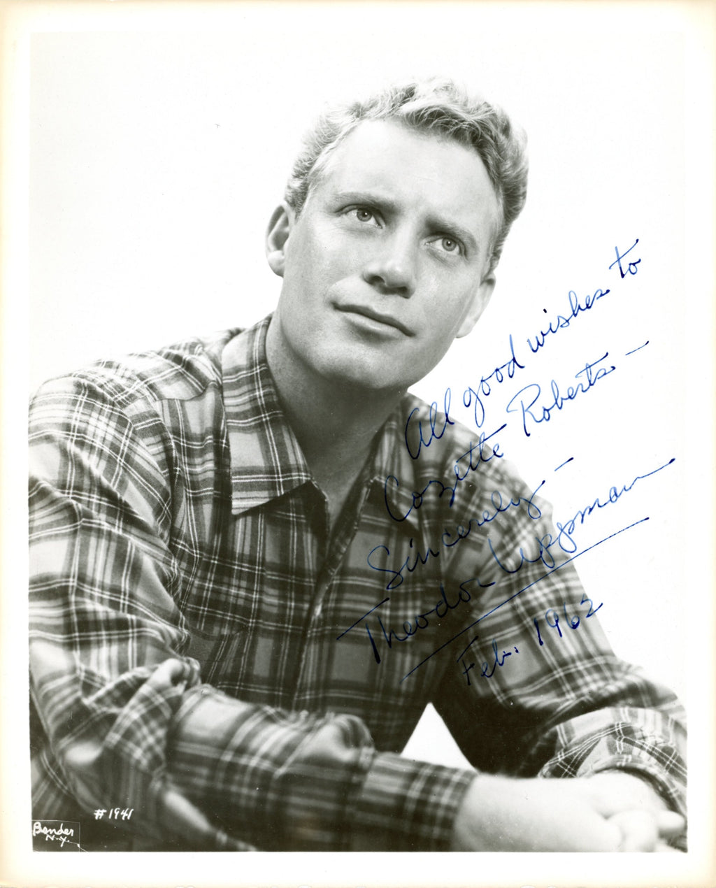 Uppman, Theodor. (1920–2005) Signed Photograph – Schubertiade Music and ...