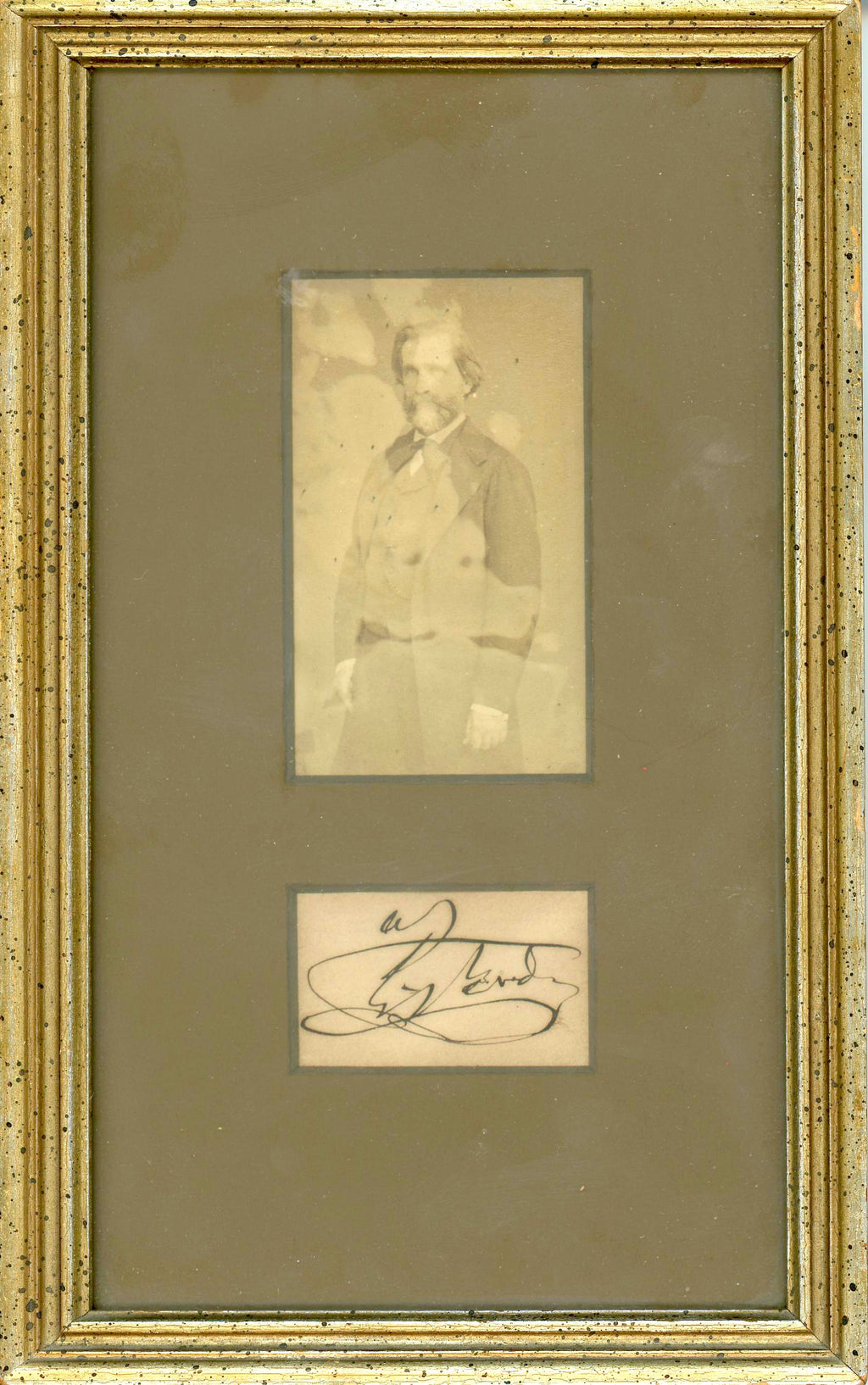 Verdi, Giuseppe. (1813-1901) Autograph Signature and Photograph ...
