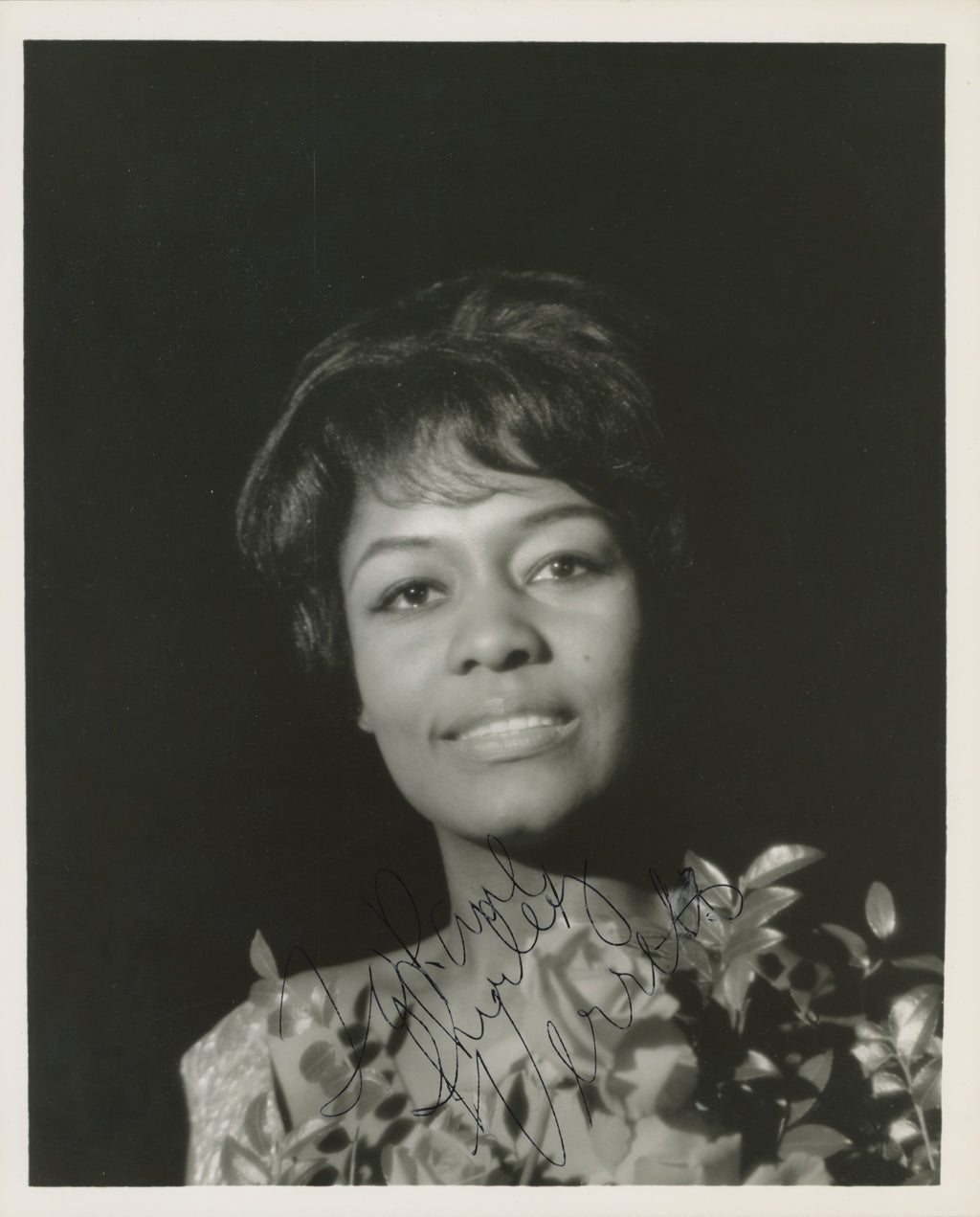 Verrett, Shirley. (1931-2010) Signed Photograph – Schubertiade Music ...