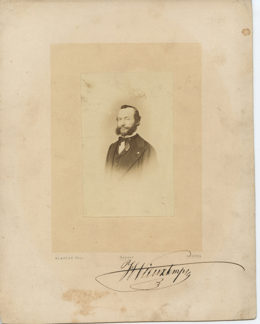 Vieuxtemps, Henri. (1820–1881) Signed Photograph – Schubertiade Music ...