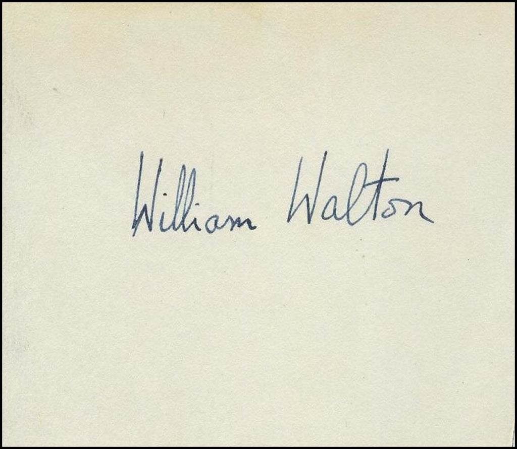Walton, William. (1902–1983) Autograph Signature – Schubertiade Music ...