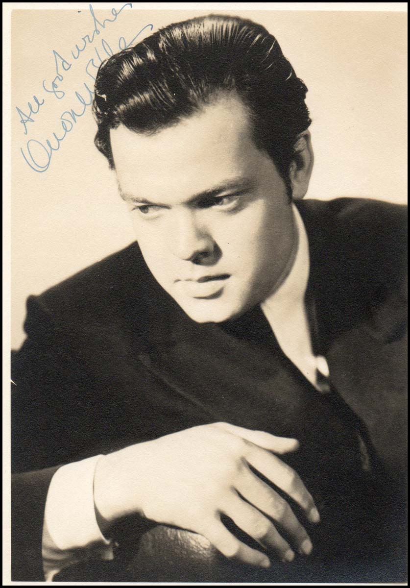 [Hollywood] Welles, George Orson. (1915–1985) Early Signed Photograph ...
