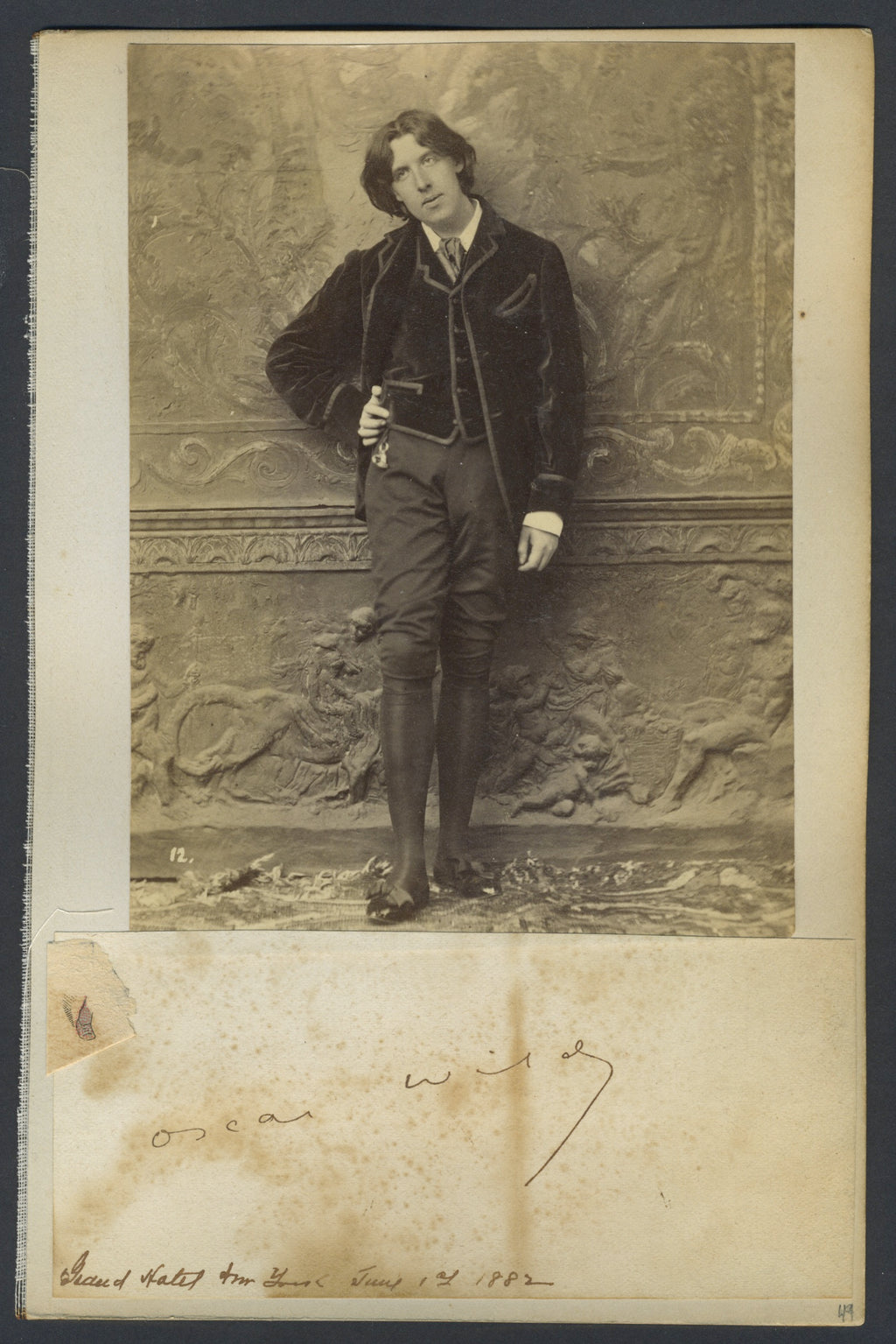 Wilde, Oscar. (1854–1900) Original Photograph and Autograph Signature ...