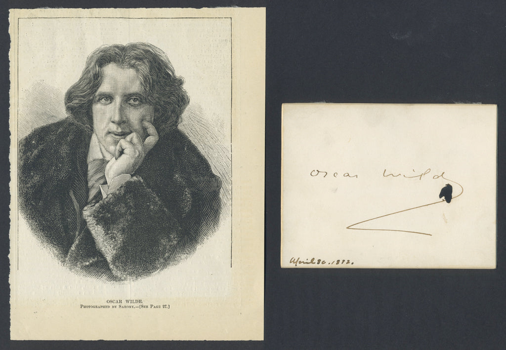 Wilde, Oscar. (1854–1900) Autograph Signature from his American Tour ...