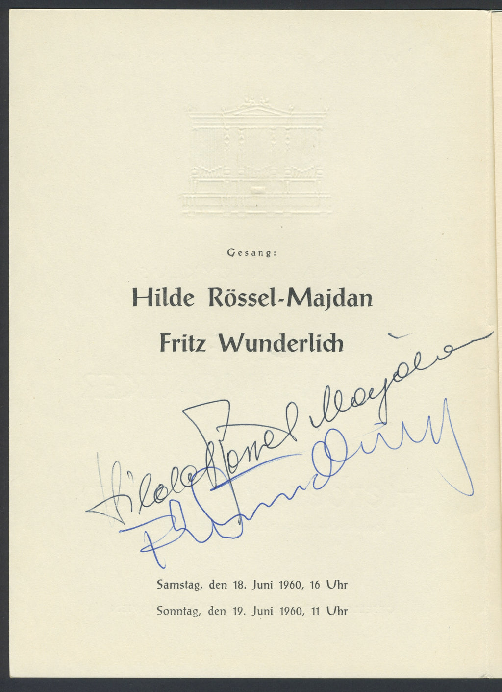 [Mahler, Gustav. (1860–1911)] Wunderlich, Fritz. (1930–1966) & Rössel ...
